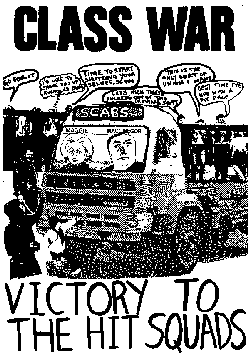 UK Class War front covers 1984-1987